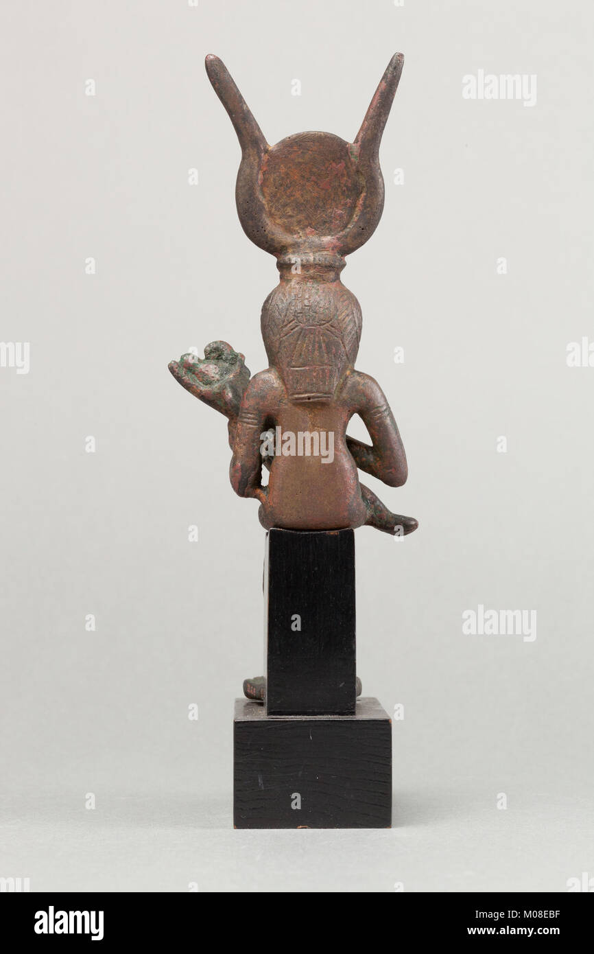A depiction of the Egyptian deities Isis and Horus, illustrating an ...