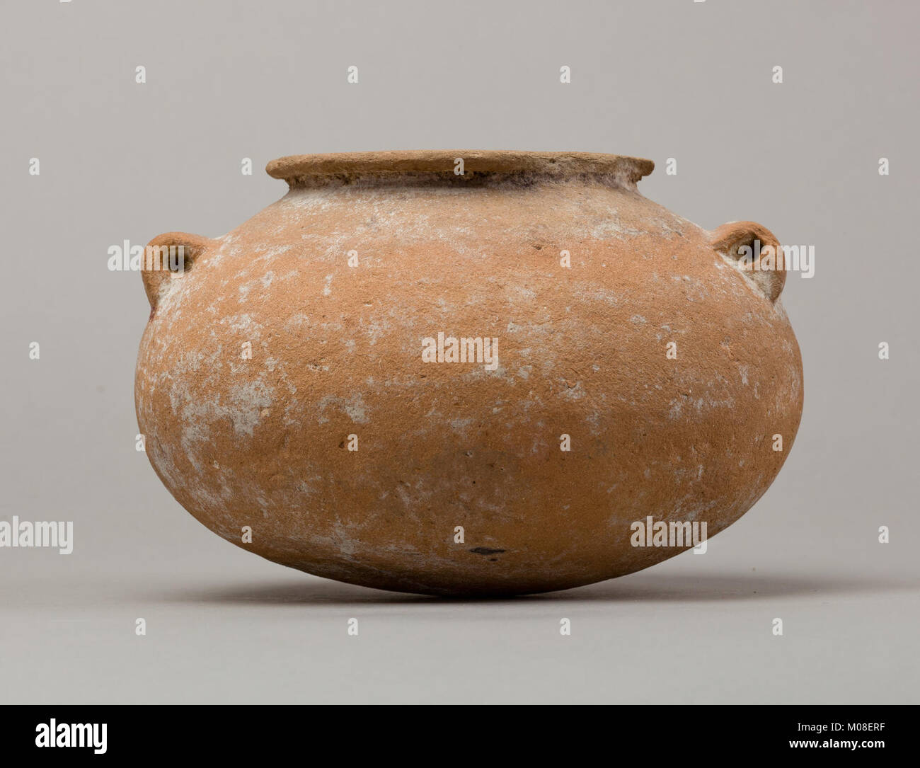 A marl ware jar with lug handles, an ancient ceramic vessel used for ...