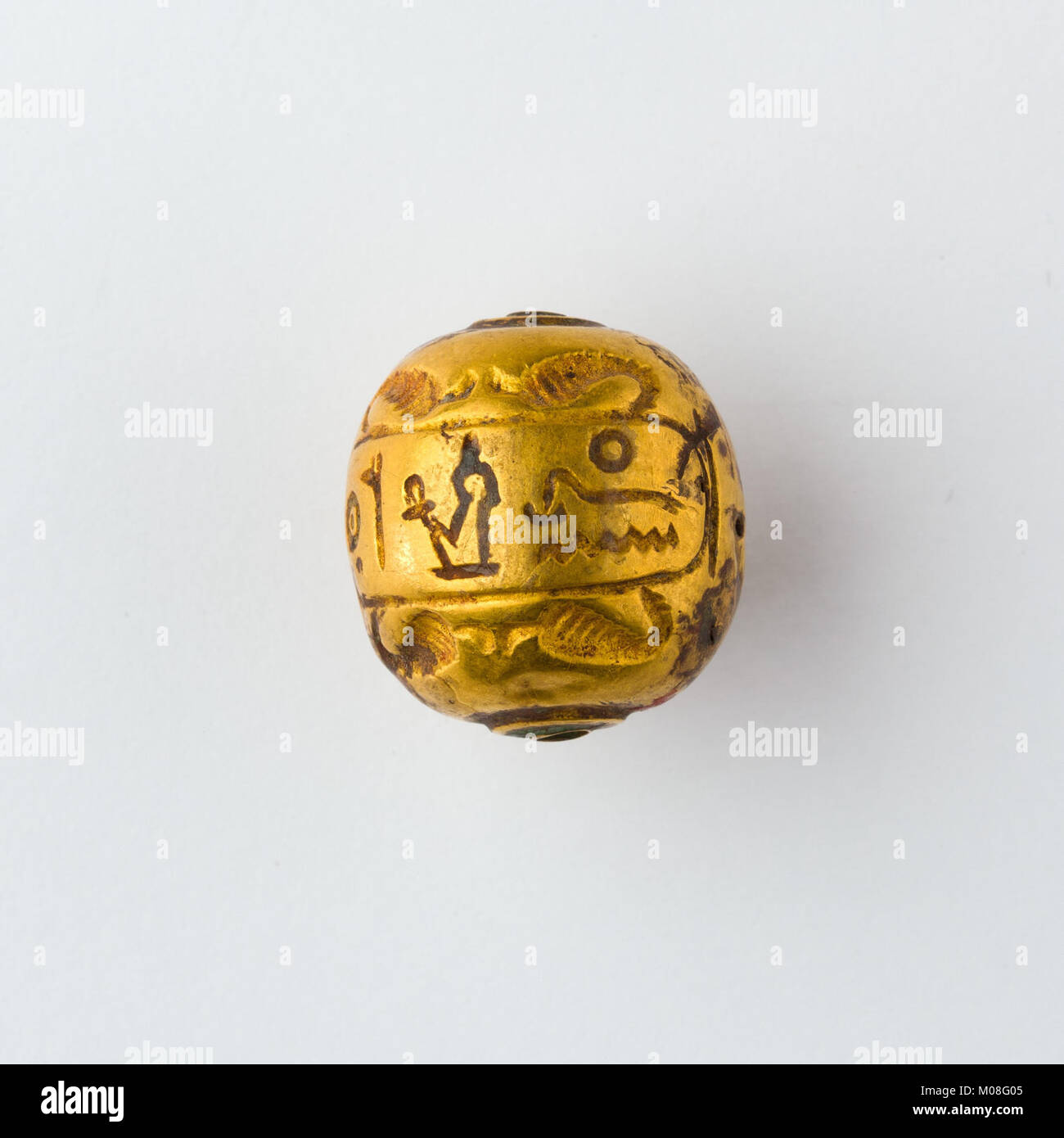 The hollow bead inscribed with Ramesses II and Queen Isetnefret ...