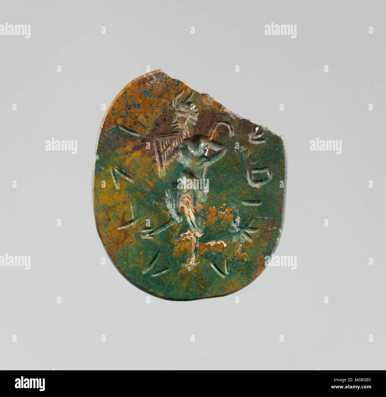 A Jasper intaglio depicting the Horned Pan, a depiction of the ...