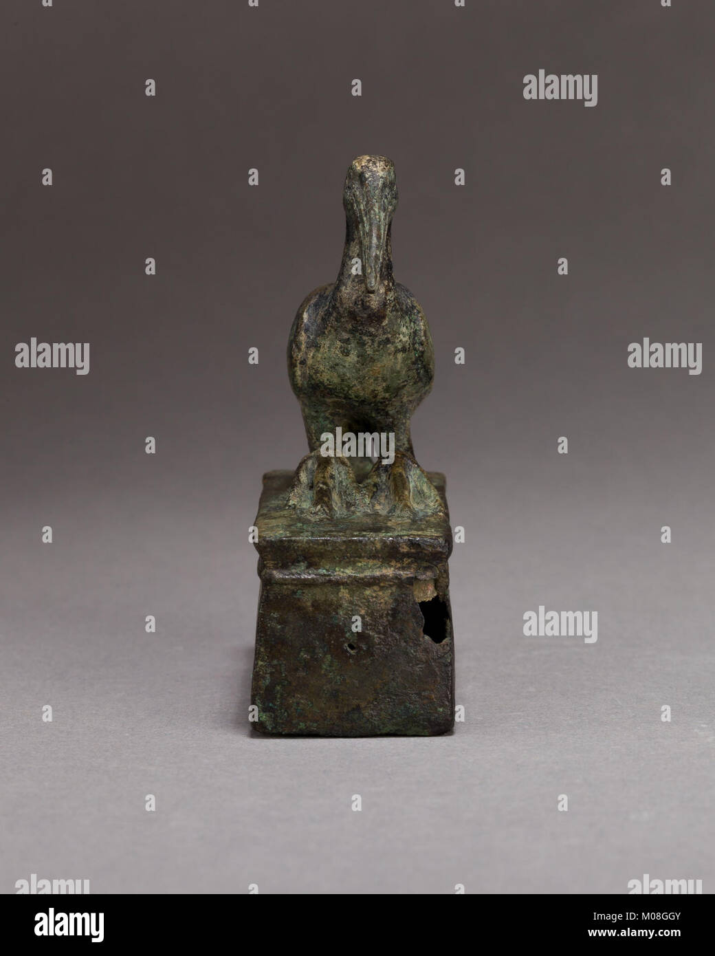 Shrine-shaped box with ibis design used in ancient Egyptian funerary ...