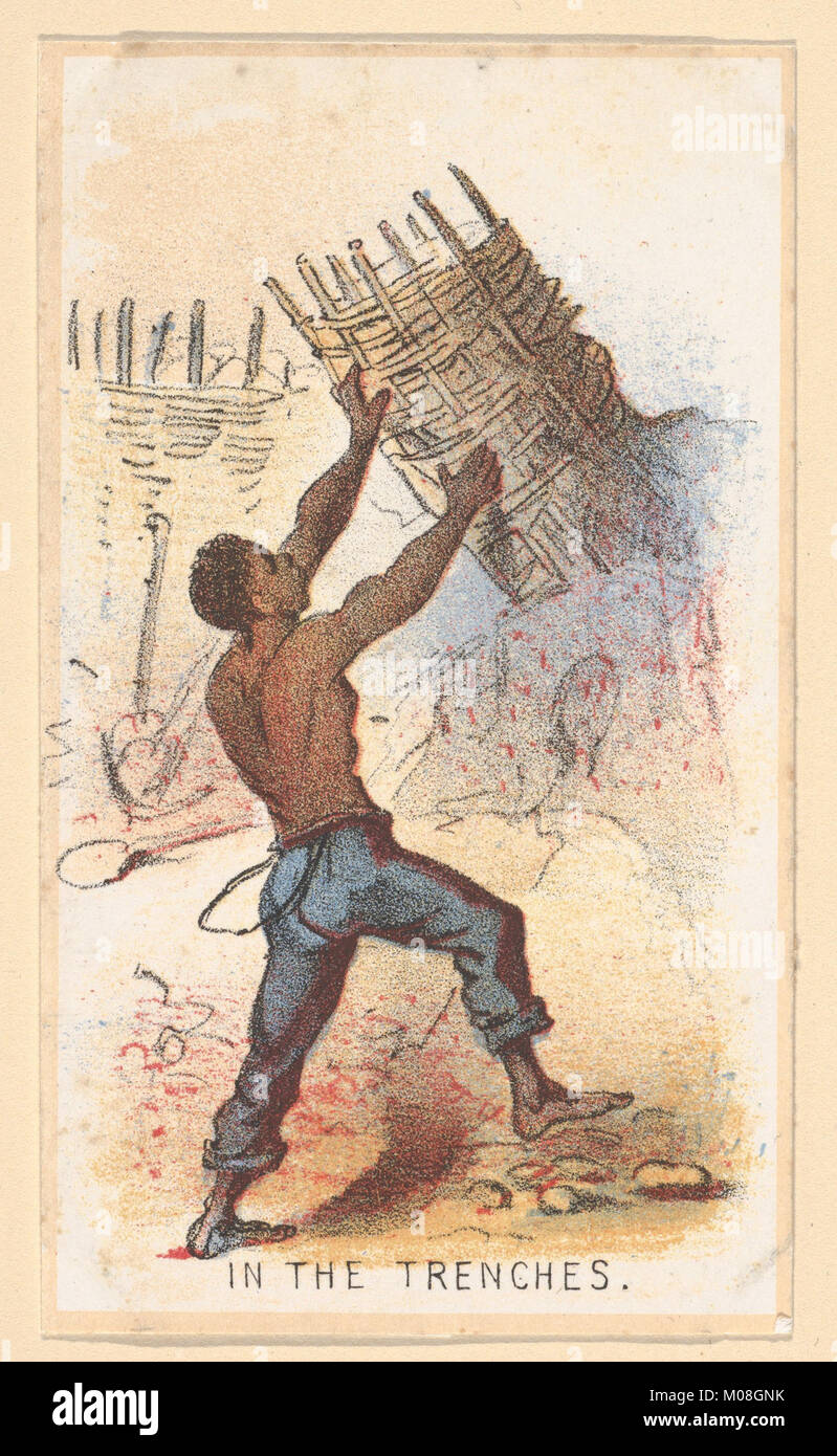 A depiction of daily life in a wartime camp, this series of scenes ...