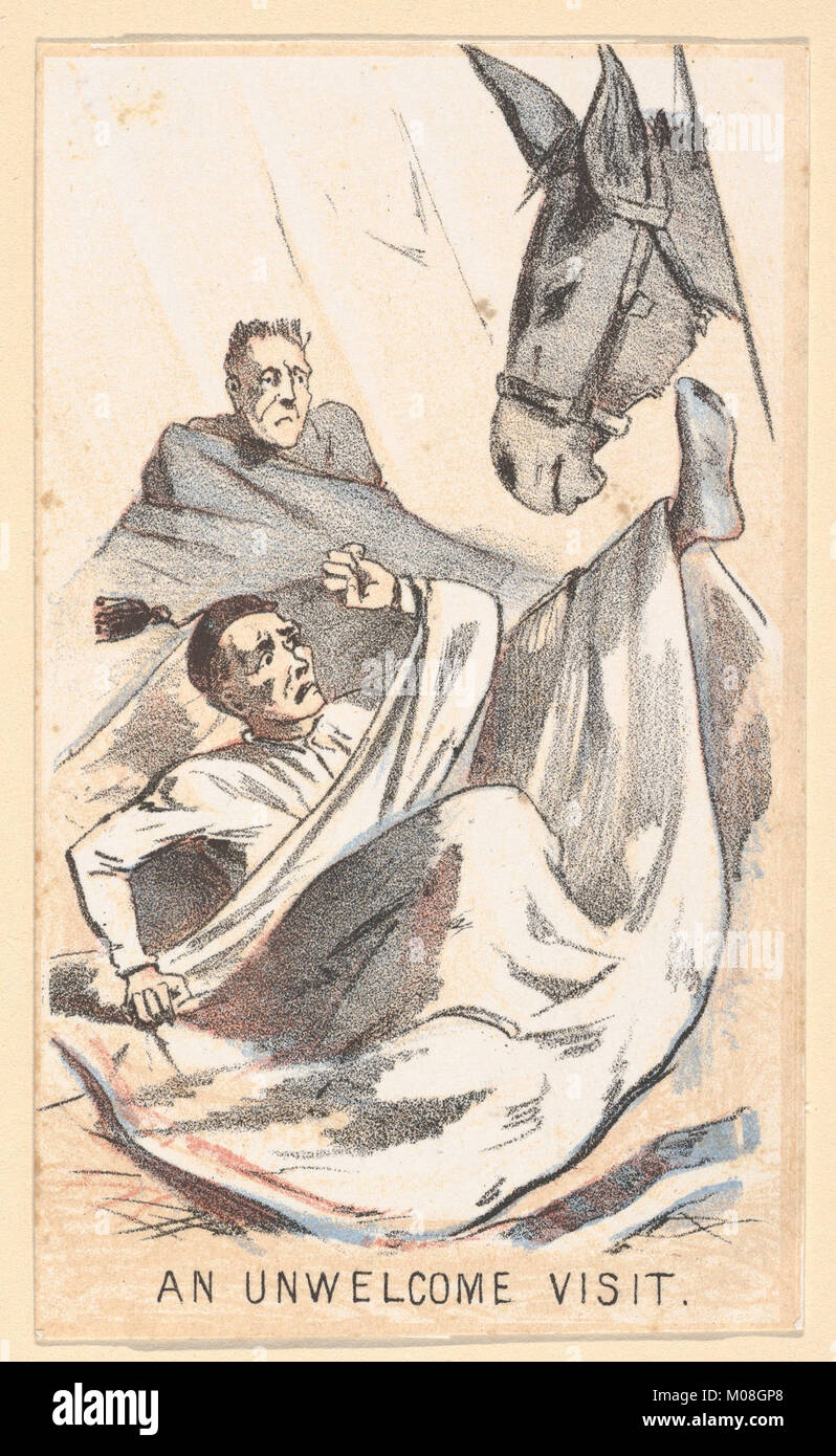 This artwork, 'Life in Camp, Part 1: An Unwelcome Visit,' illustrates a ...