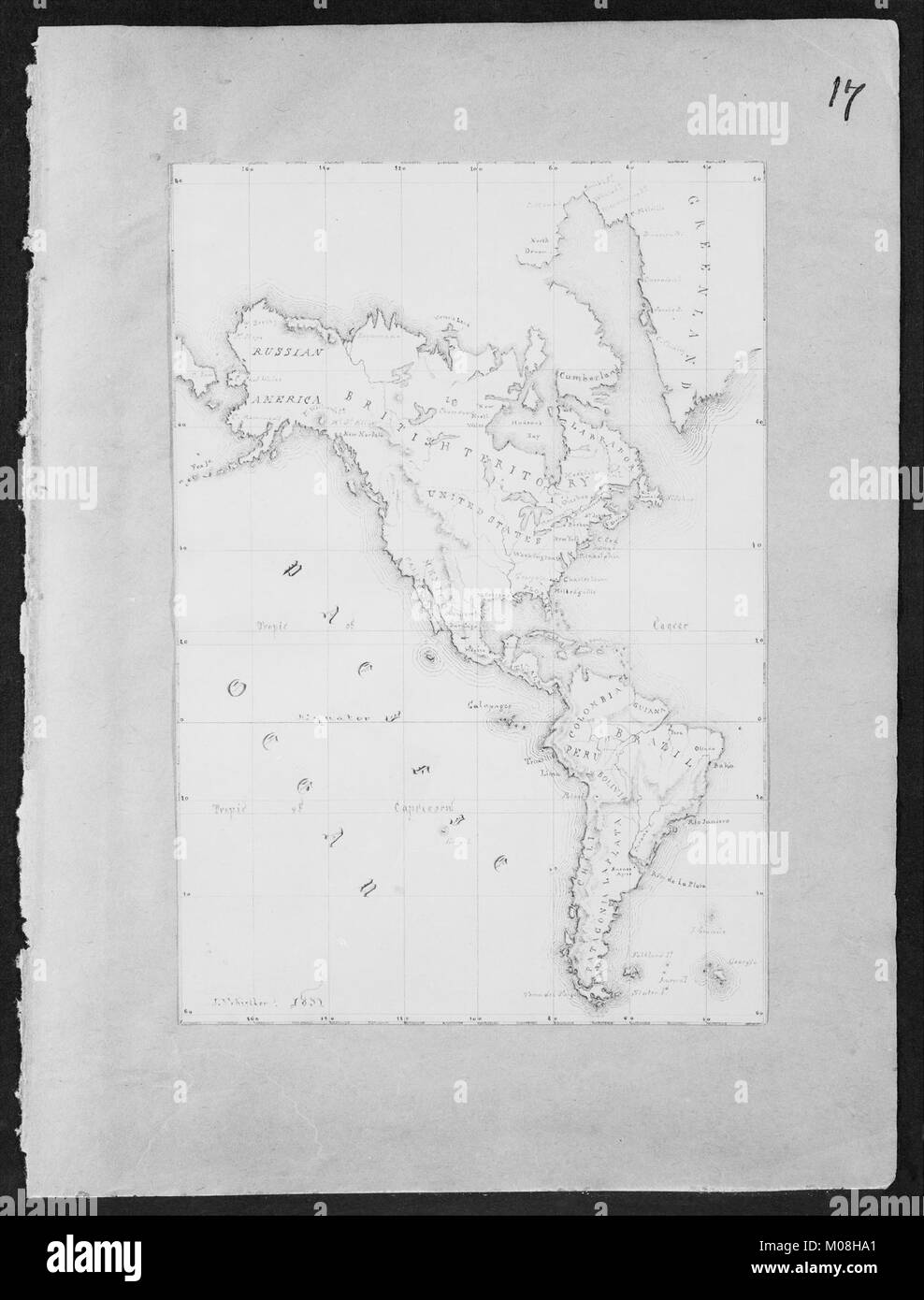 Western Hemisphere Blank Map