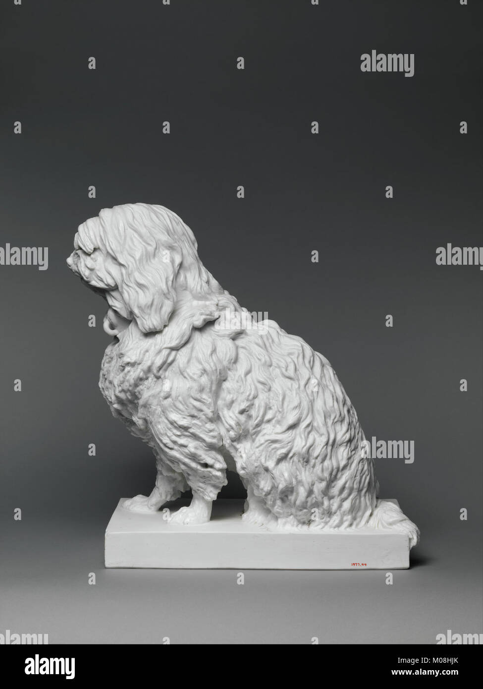 This depiction of a Maltese dog, known as a musette, is part of the ...