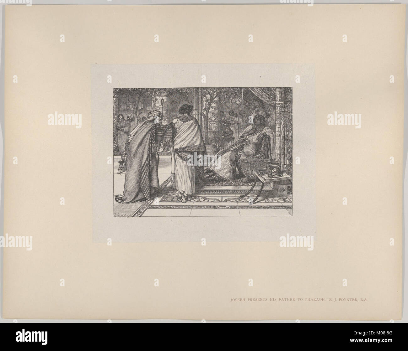 This painting depicts Joseph presenting his father to Pharaoh ...