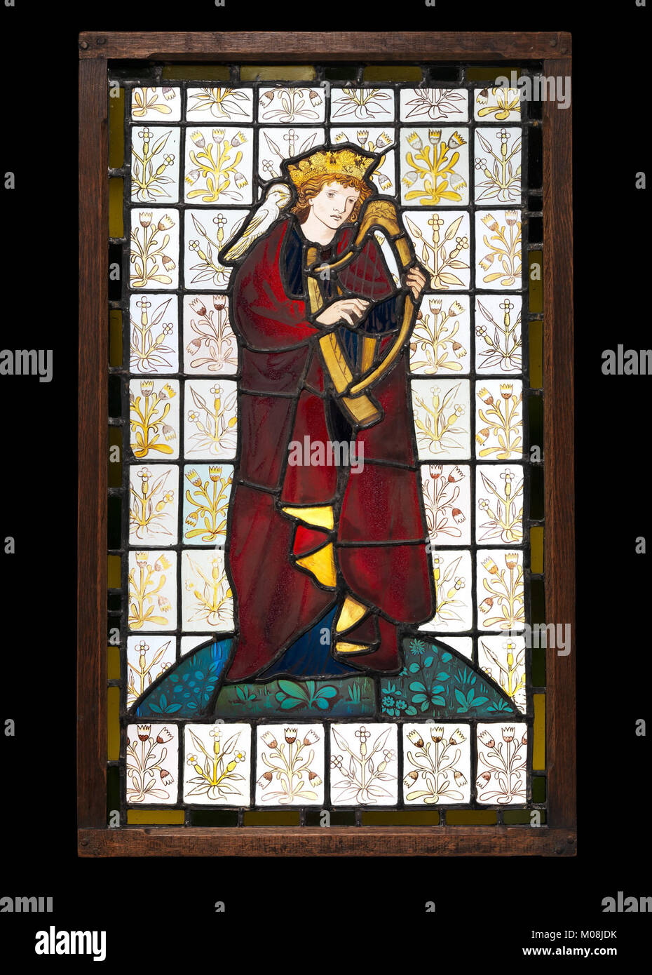 This artwork of King David as the poet reflects the biblical portrayal ...