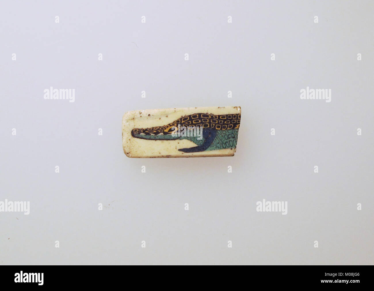 This mosaic glass inlay demonstrates advanced craftsmanship, intricate ...