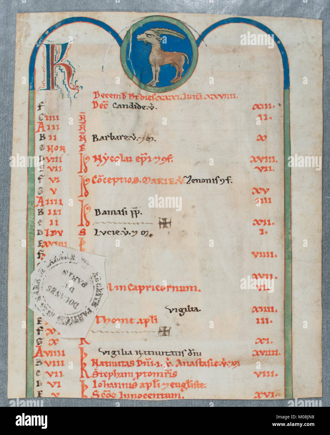 A Psalter leaf showing the Annunciation, highlighting Christian ...
