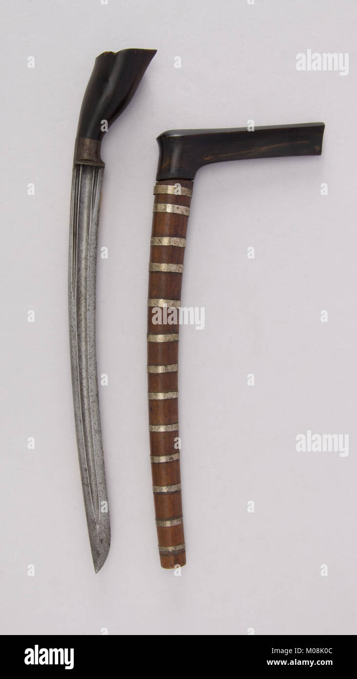 Knife (Bade-bade) with Sheath MET 36.25.847ab 004june2014 Stock Photo ...