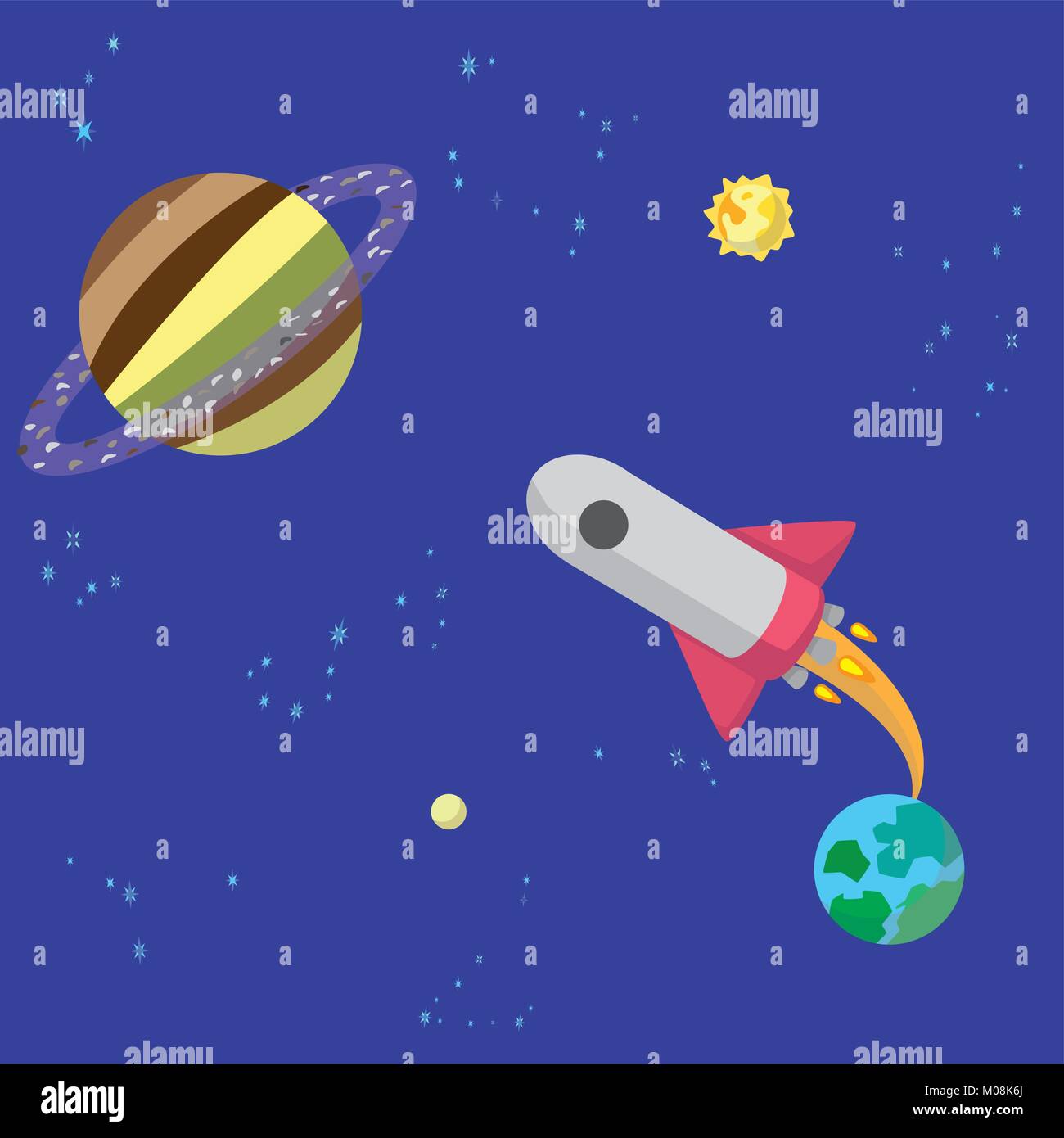 Saturn sky Stock Vector Images - Alamy