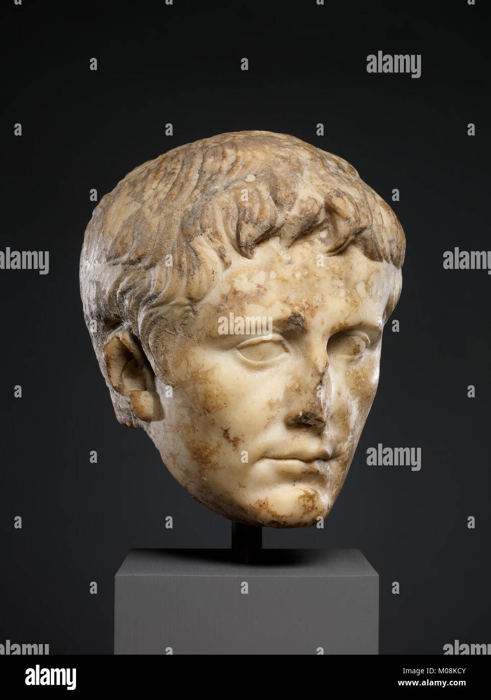 This marble portrait represents Emperor Augustus, the first Roman ...