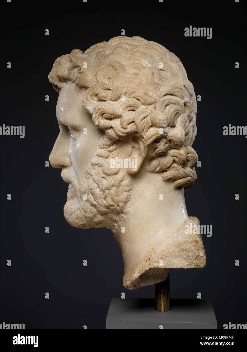 This marble portrait represents Emperor Antoninus Pius, an example of ...