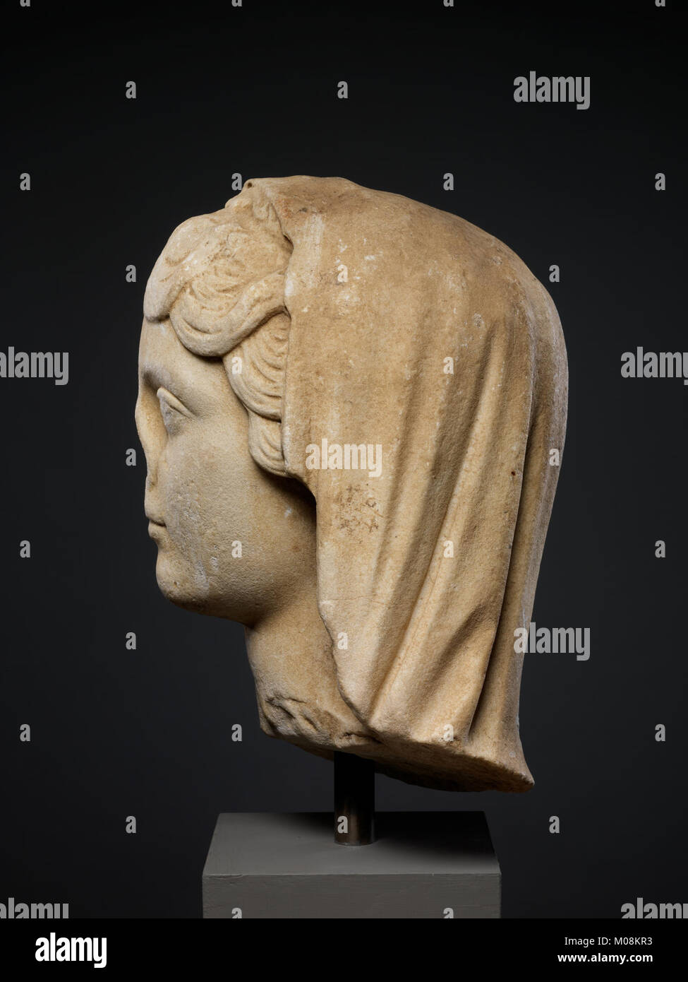 This marble portrait represents Empress Faustina the Younger, wife of ...