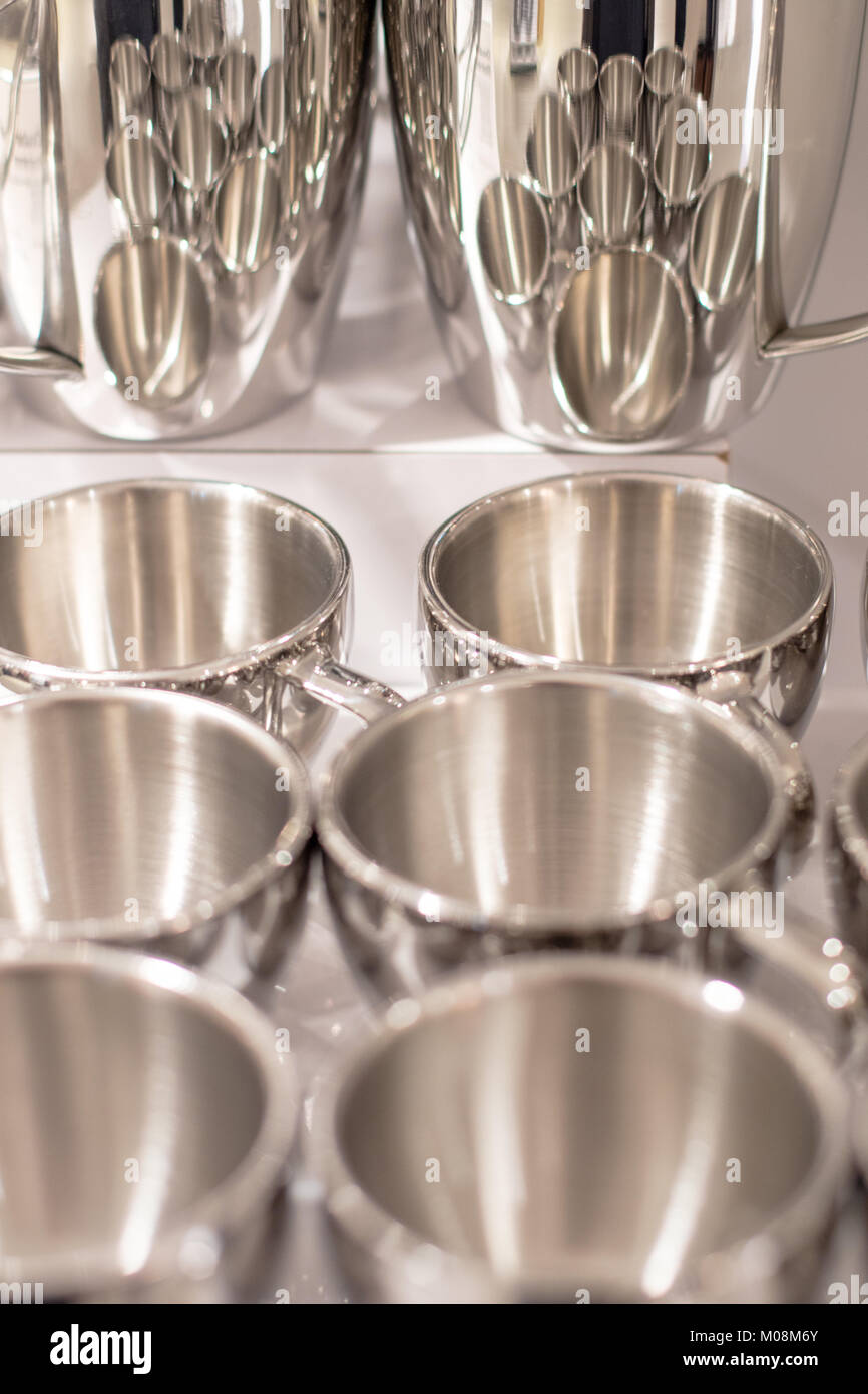 Stainless steel cups hi-res stock photography and images - Alamy