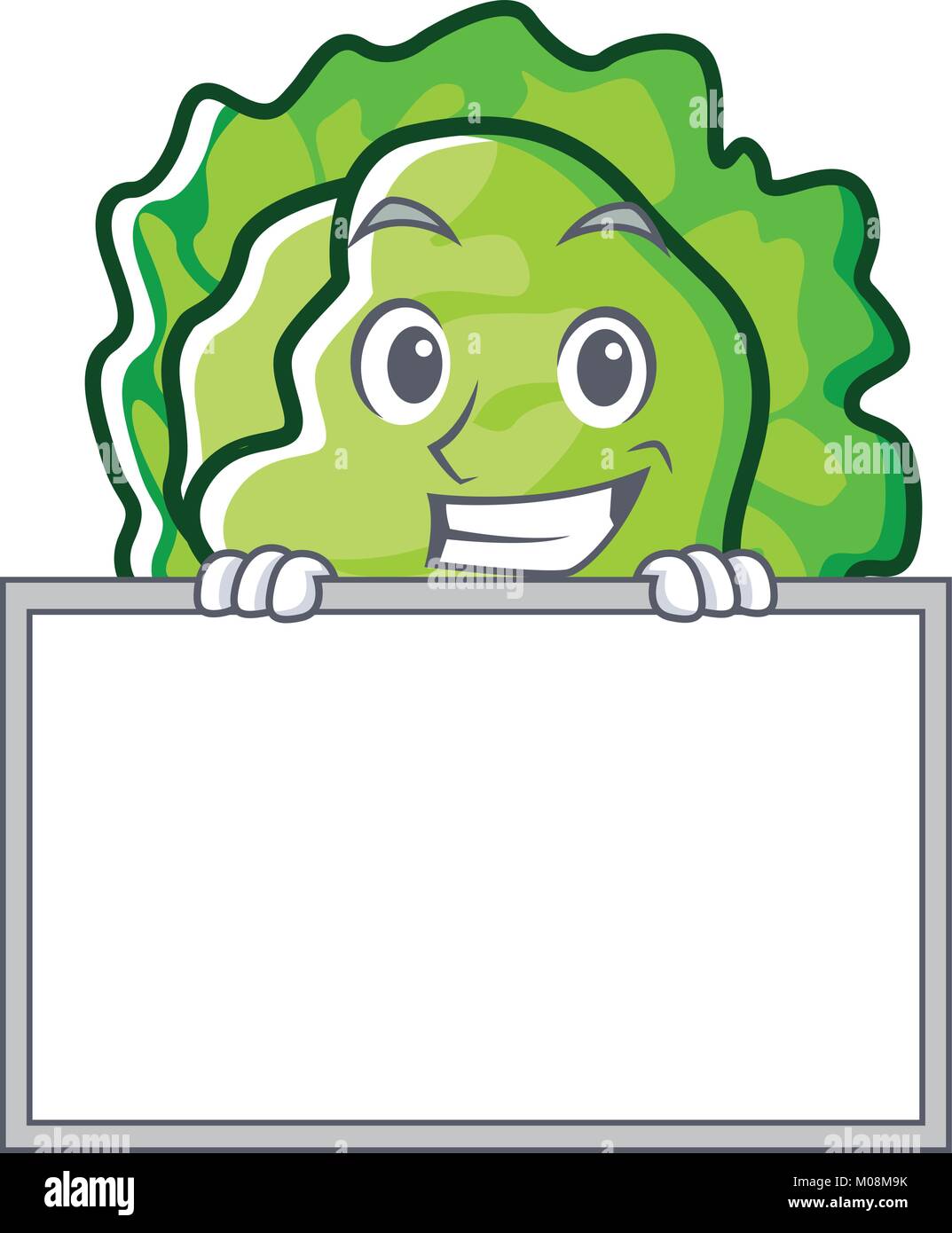Grinning with board lettuce character cartoon style Stock Vector Image ...