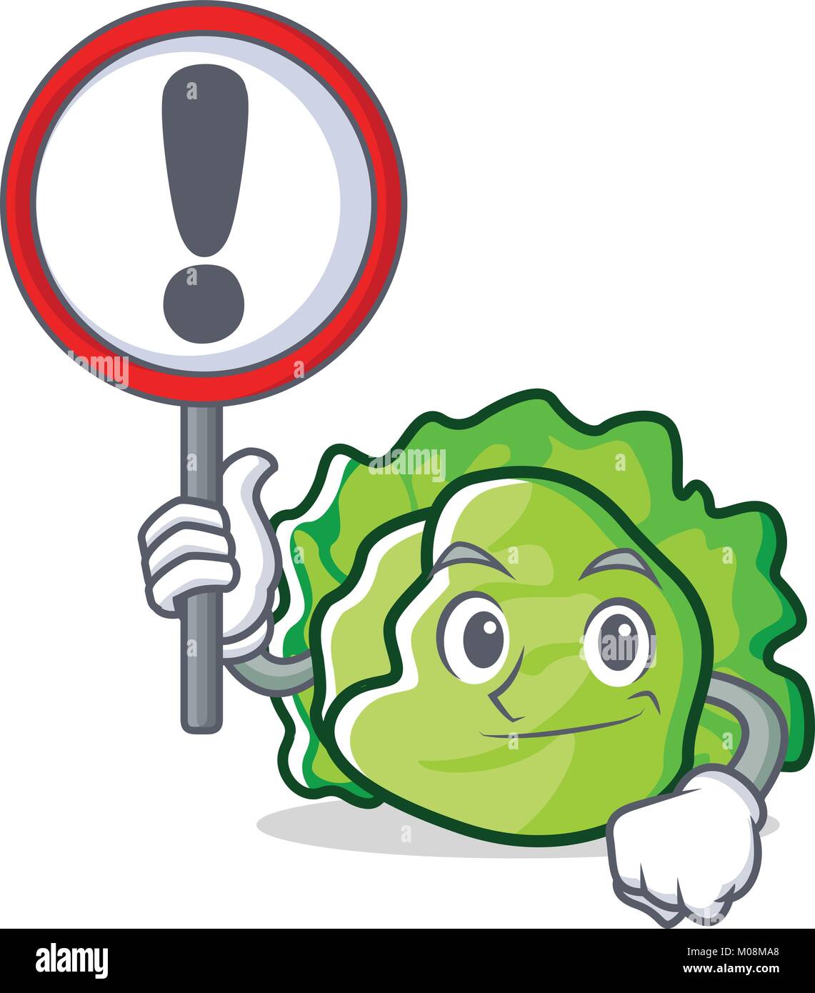 With sign lettuce character cartoon style Stock Vector Image & Art - Alamy