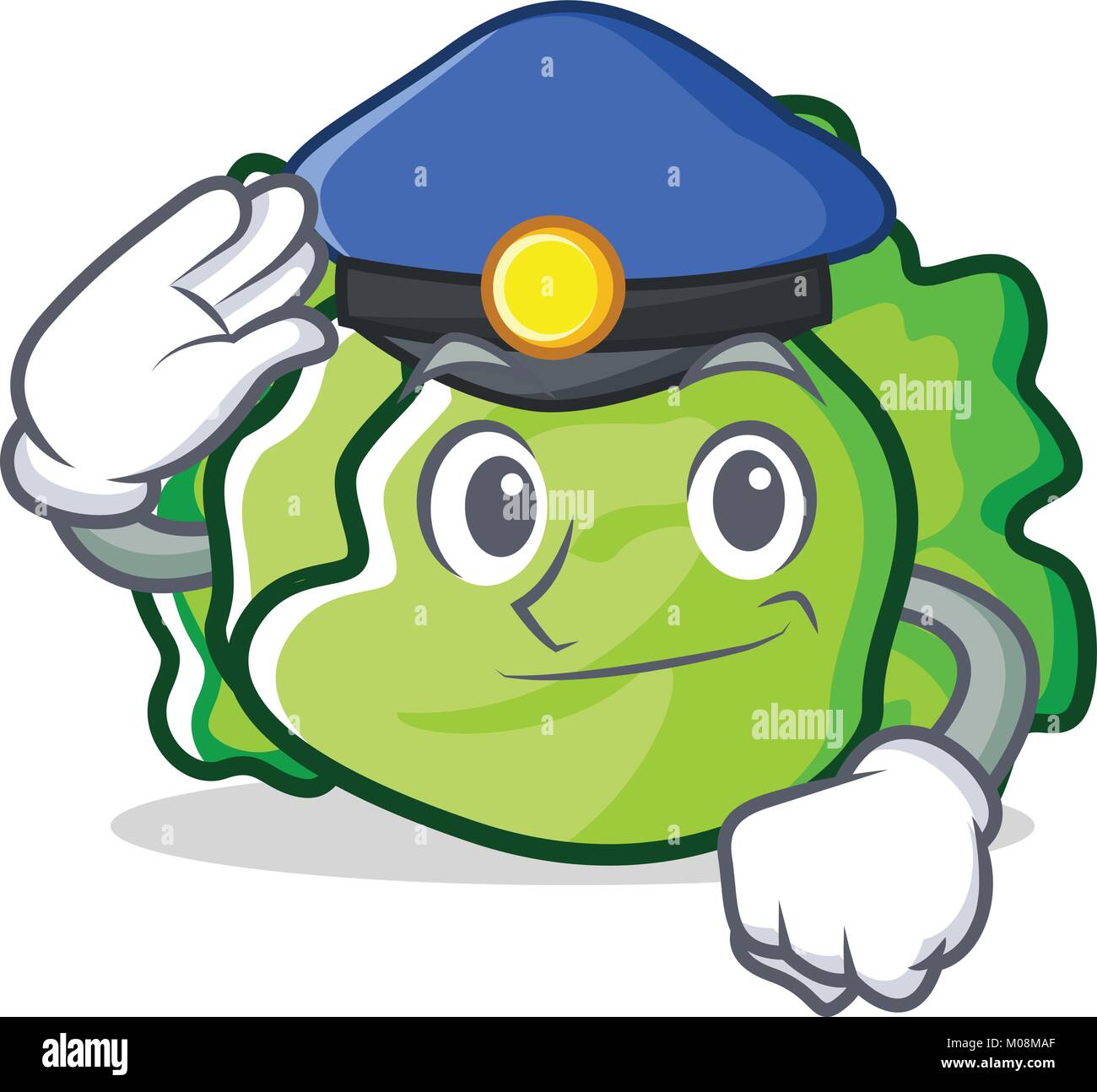 Police lettuce character cartoon style Stock Vector Image & Art - Alamy