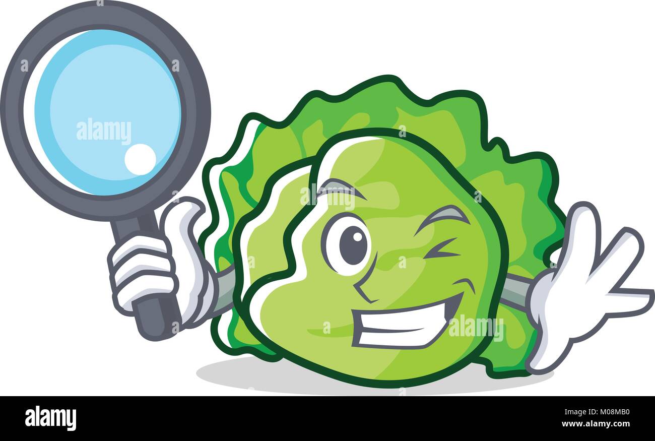 Detective lettuce character cartoon style Stock Vector Image & Art - Alamy