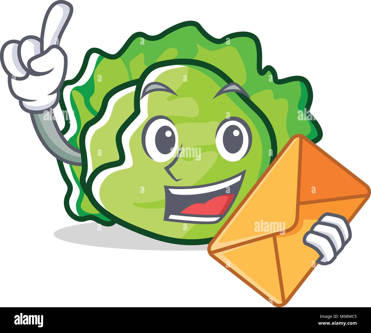 With envelope lettuce character cartoon style Stock Vector Image & Art ...