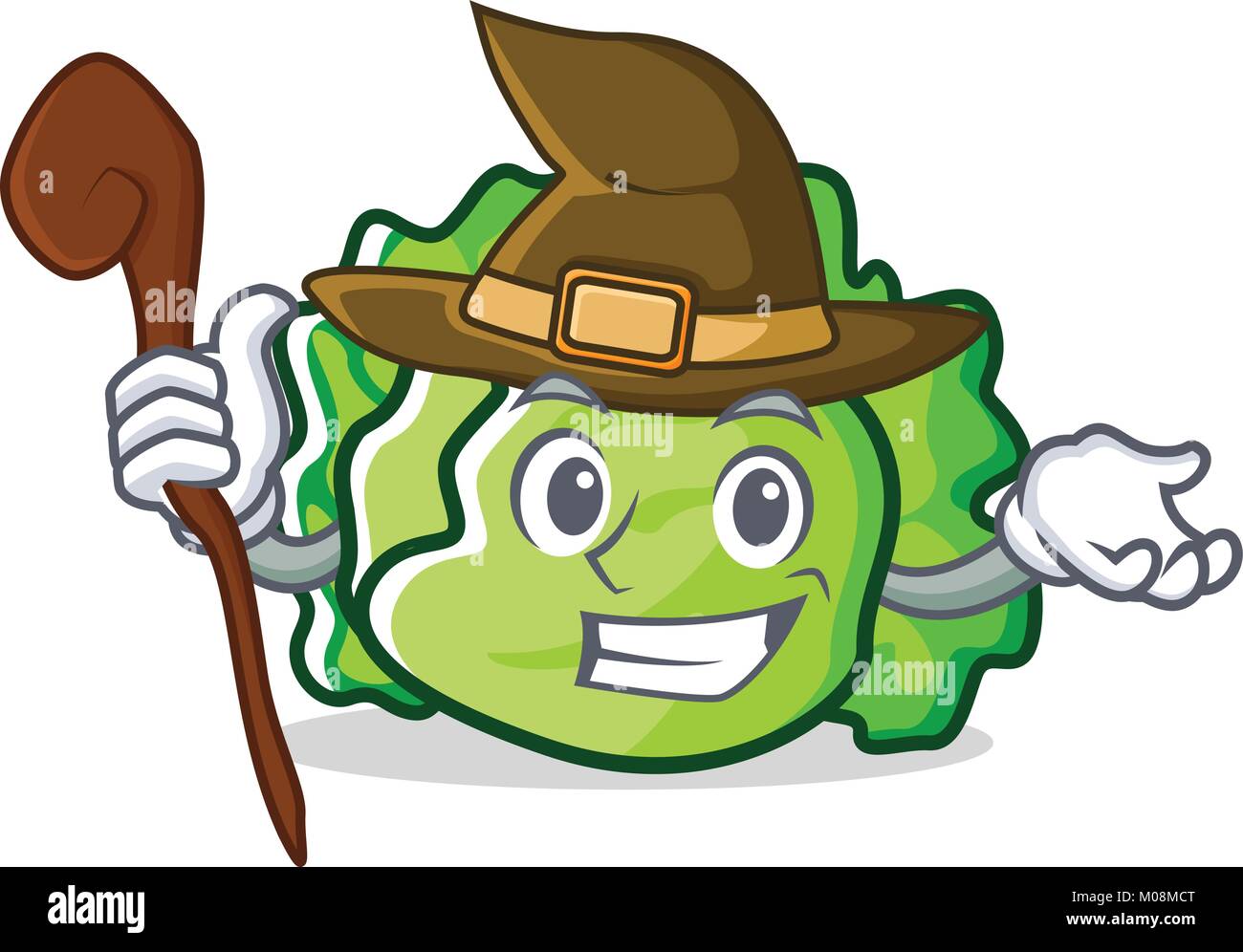 Witch lettuce character cartoon style Stock Vector Image & Art - Alamy