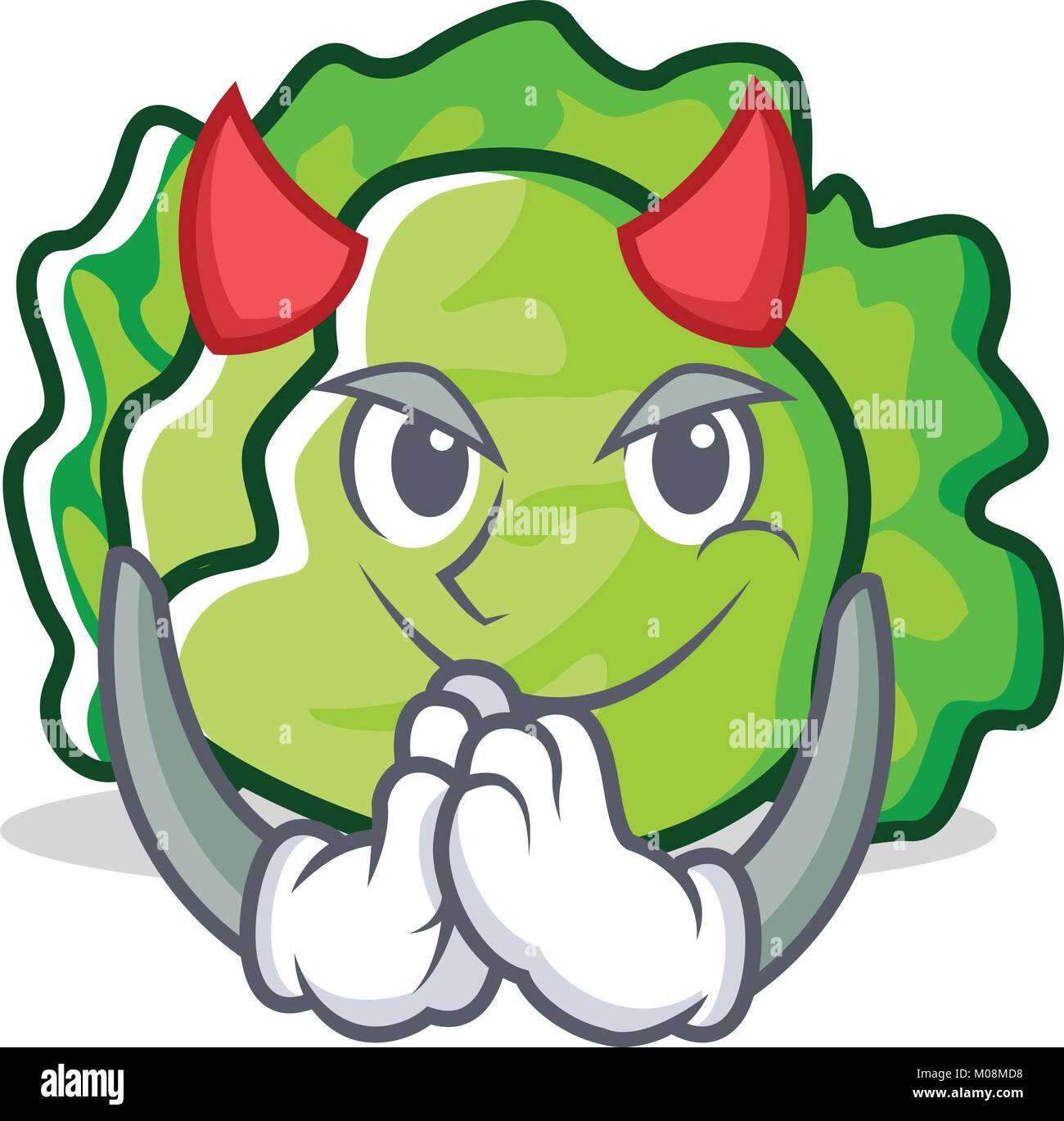 Devil lettuce character cartoon style Stock Vector Image & Art - Alamy