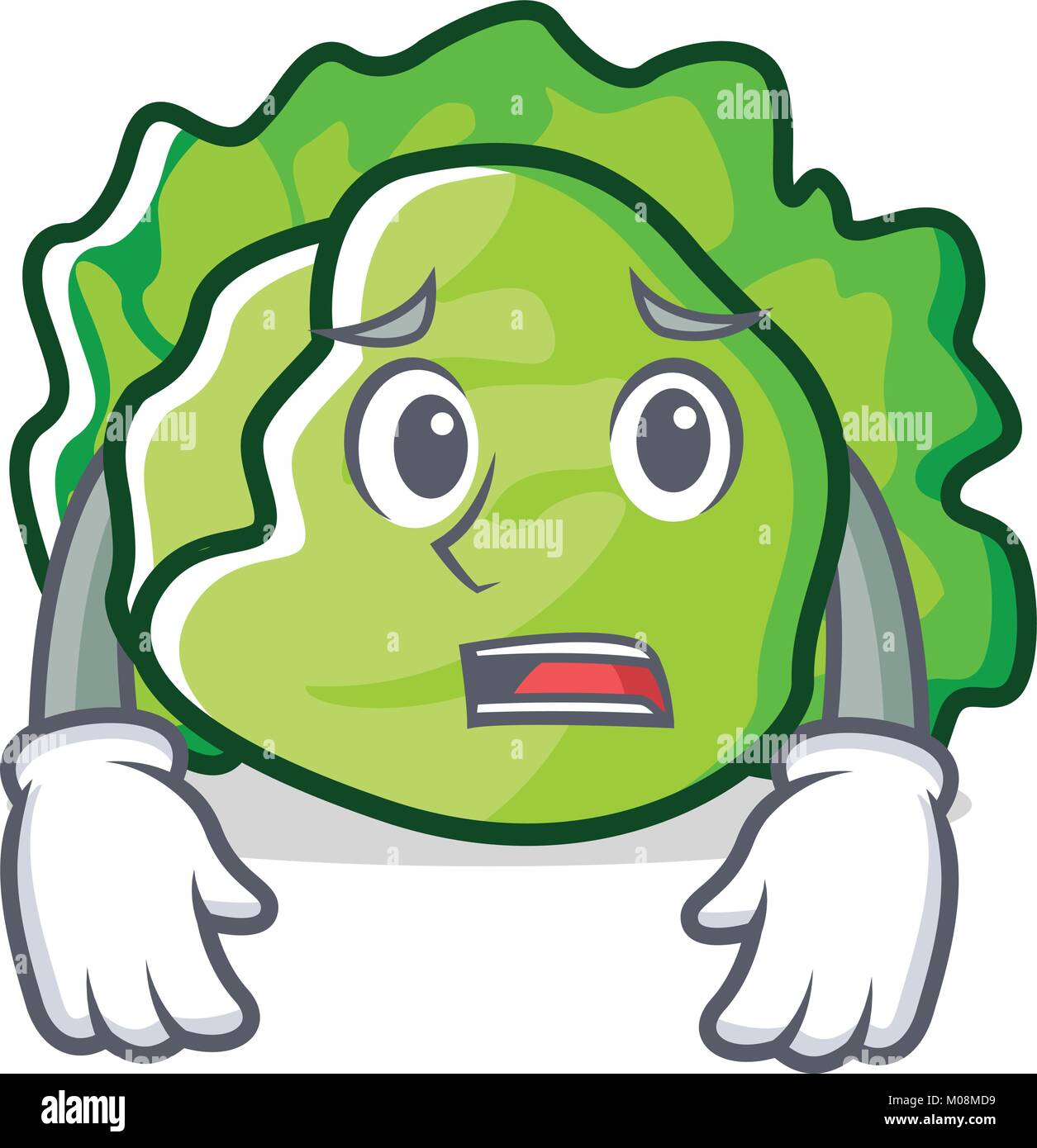 Afraid lettuce character cartoon style Stock Vector Image & Art - Alamy