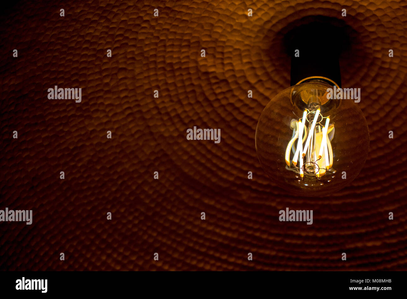 Beautifull ornamental light bulbs creating classic rustic look and glow ...