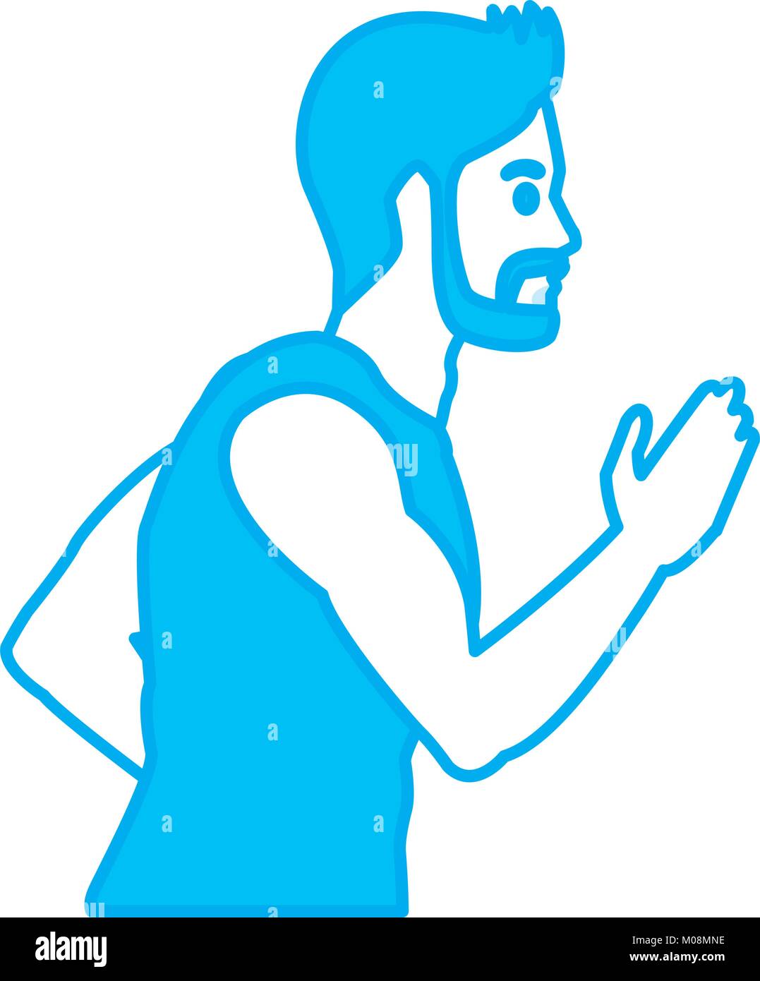 Fitness man running Stock Vector Image & Art - Alamy