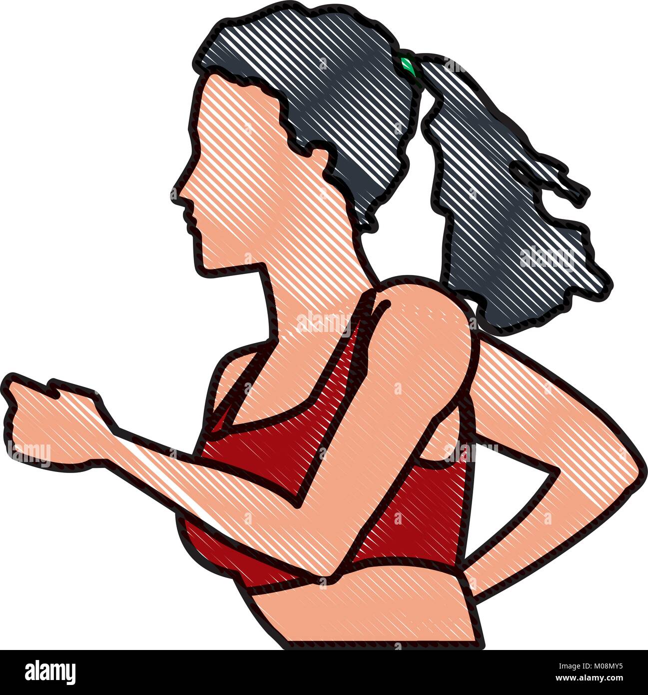 Fitness woman running Stock Vector Image & Art - Alamy