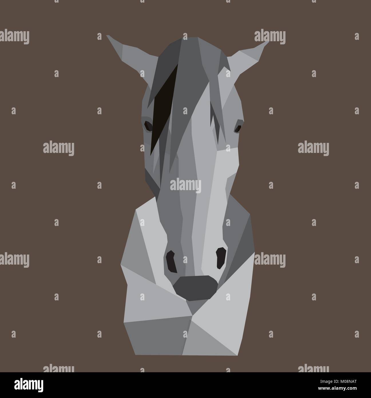 Low-poly effect horse head Stock Vector Image & Art - Alamy