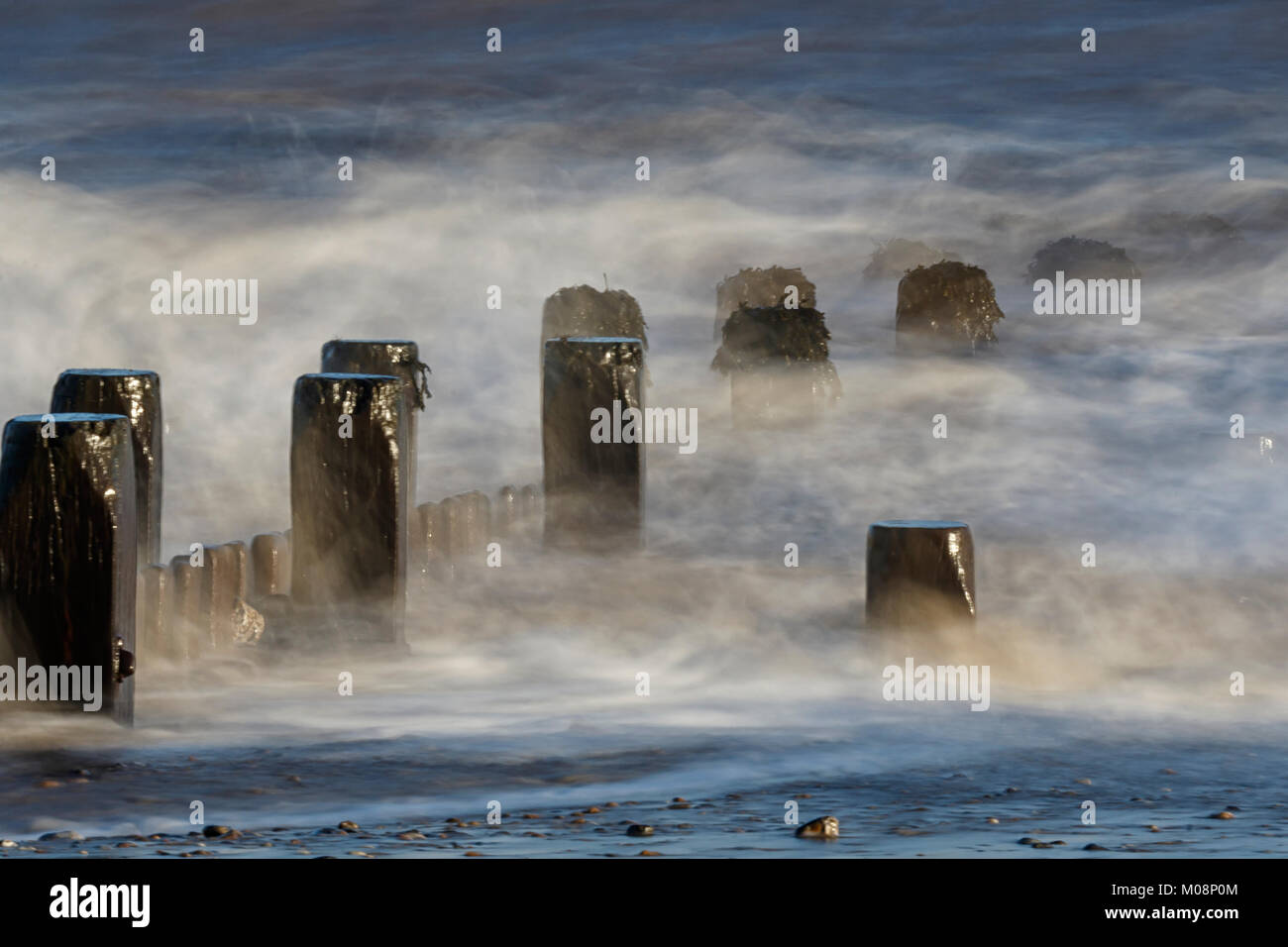 Breaking waves in slow motion - artistic effect Stock Photo - Alamy