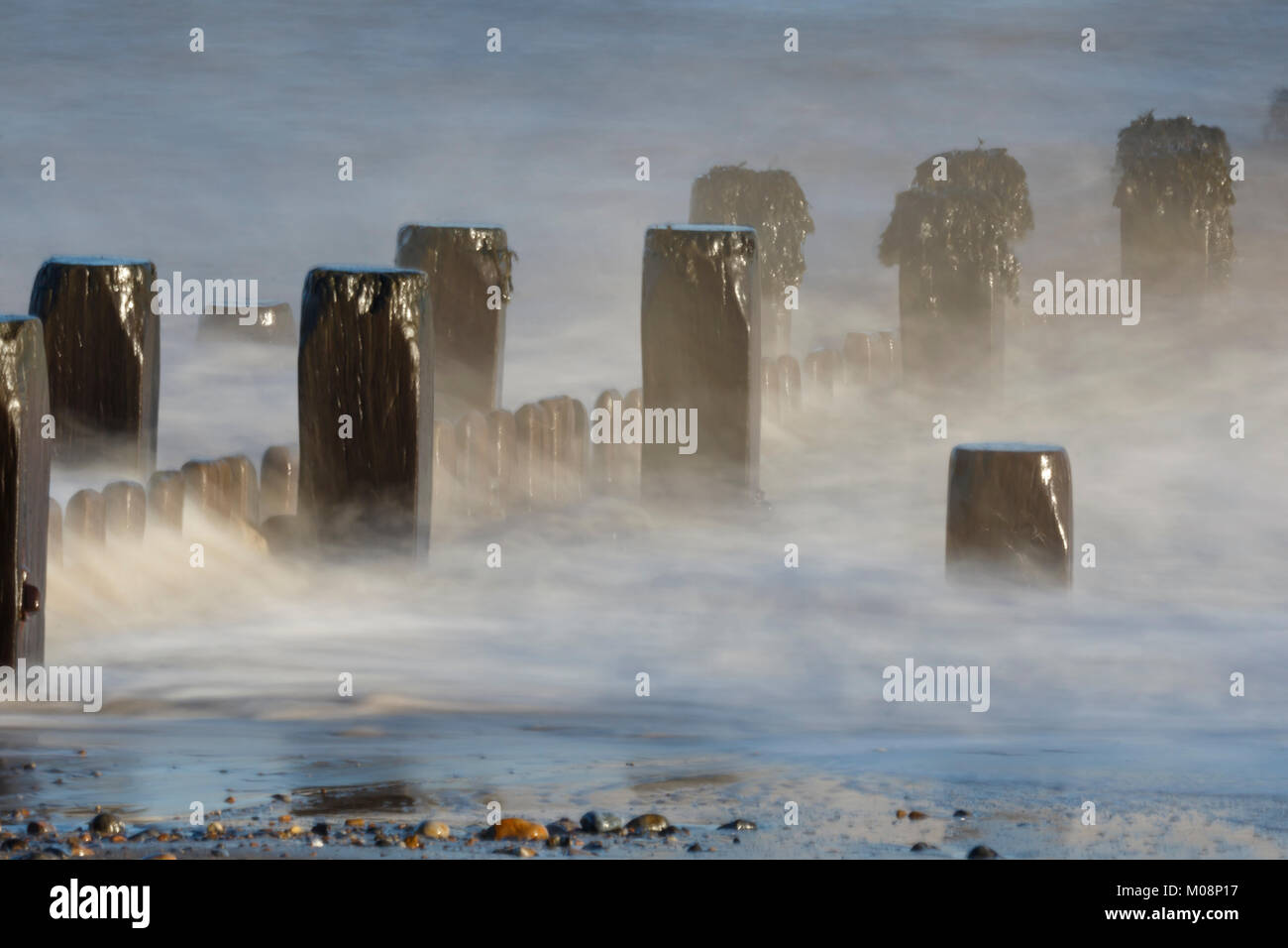 Breaking waves in slow motion - artistic effect Stock Photo - Alamy