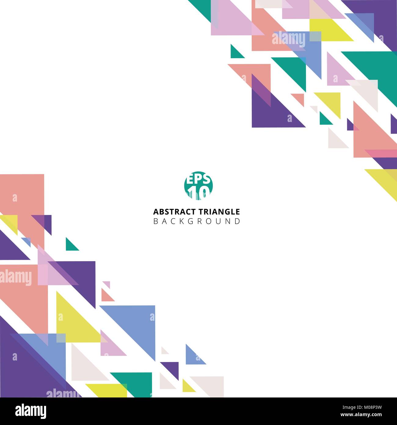 Abstract geometric triangle colorful template background with copy ...