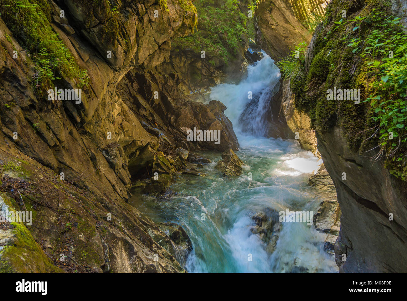 Waterfalls Stanghe (Gilfenklamm) , Racines, Bolzano in South Tyrol ...