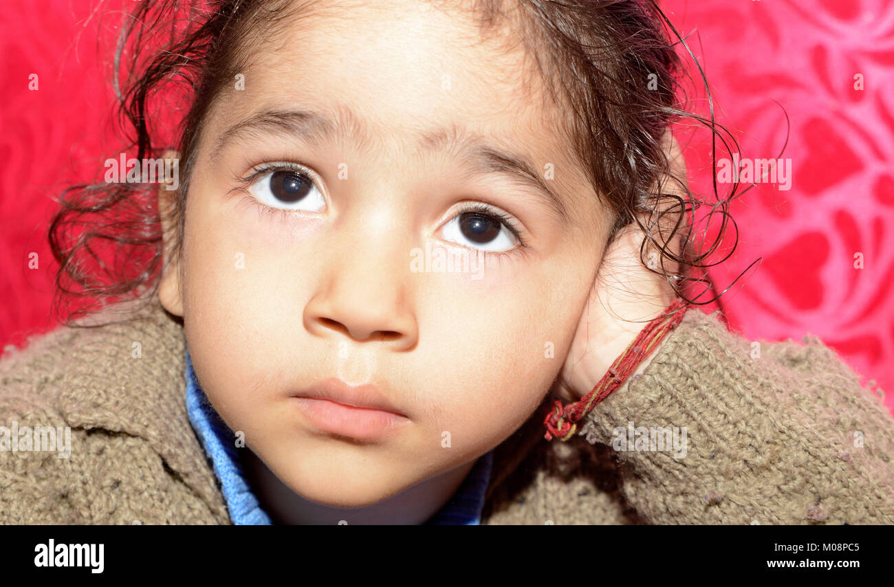 Portrait of sad baby Stock Photo - Alamy