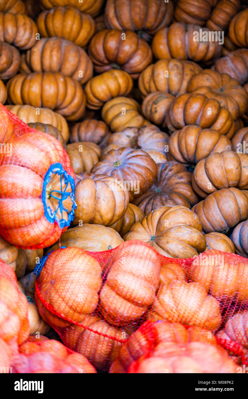 Autumn pumpkins for sale Stock Photo - Alamy