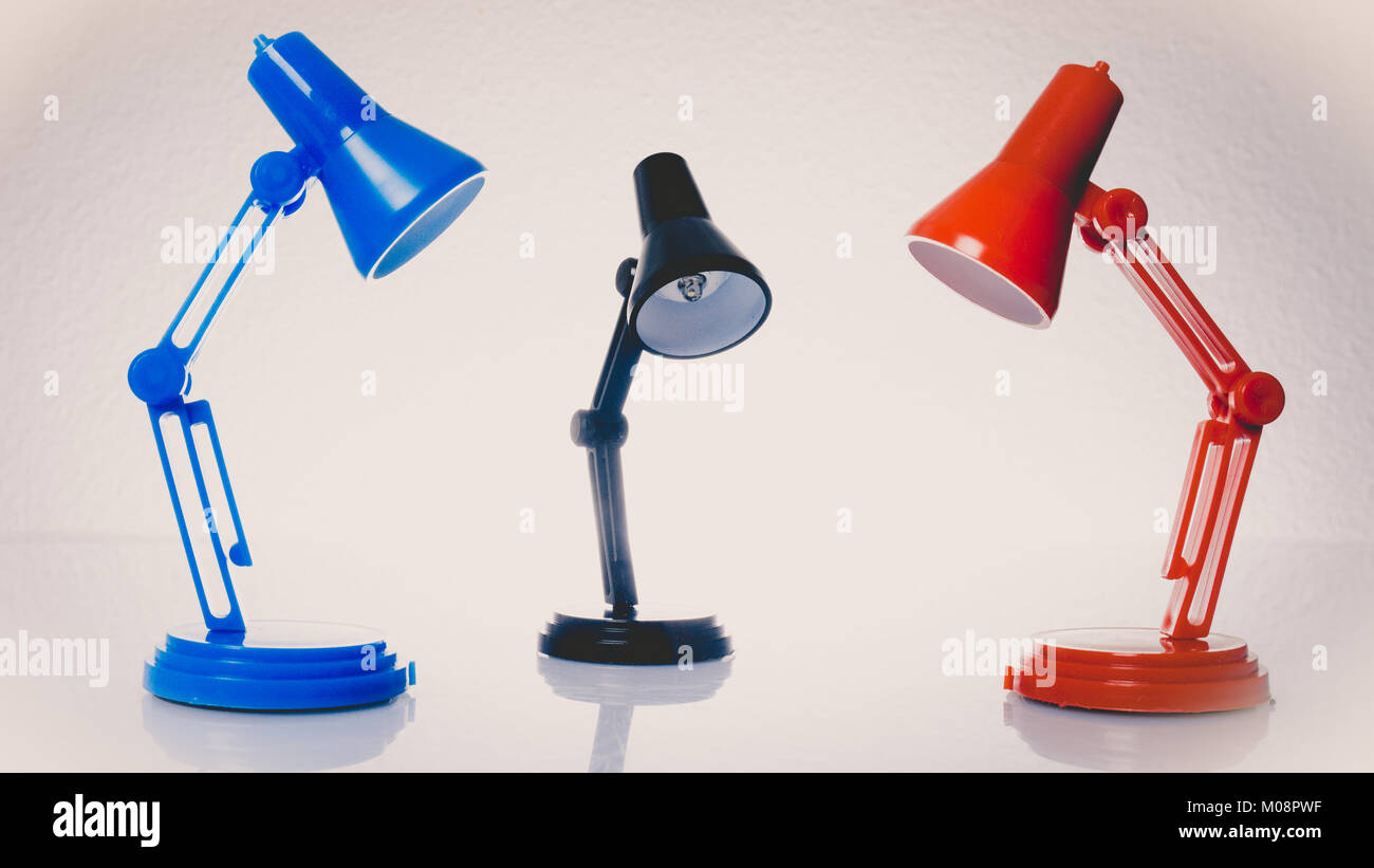 electrical lamps isolated in white background Stock Photo - Alamy