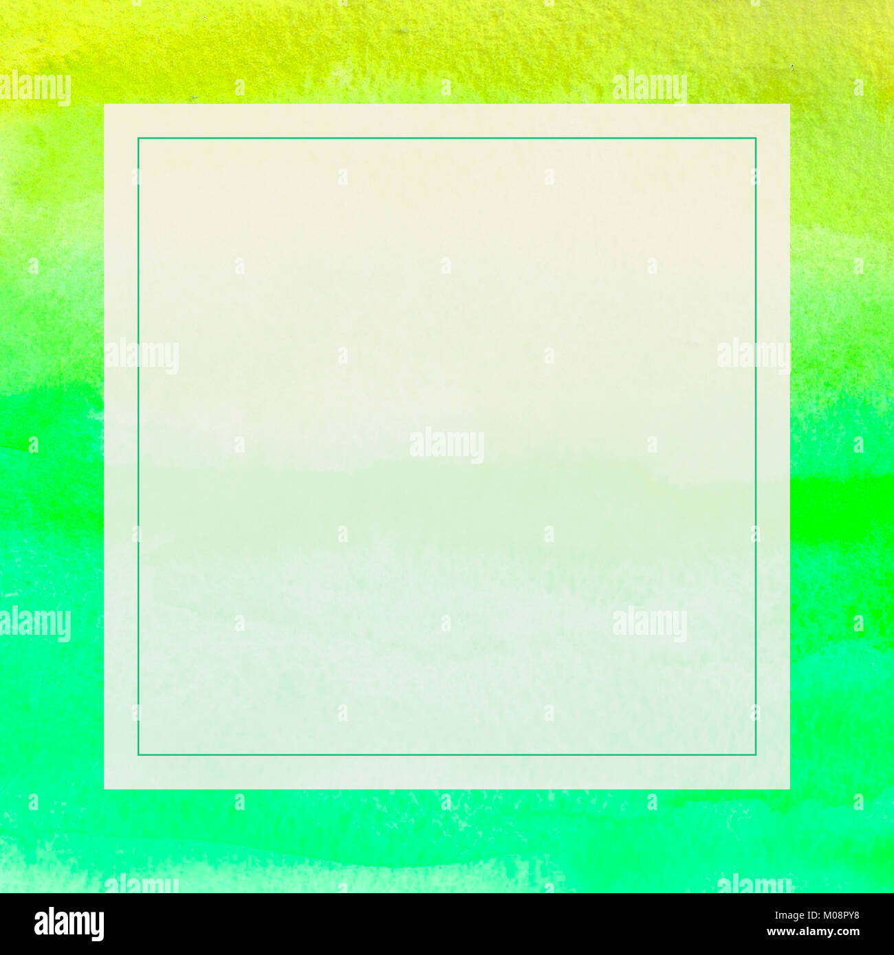 Square watercolor frame handmade. Abstract illustration of a frame ...