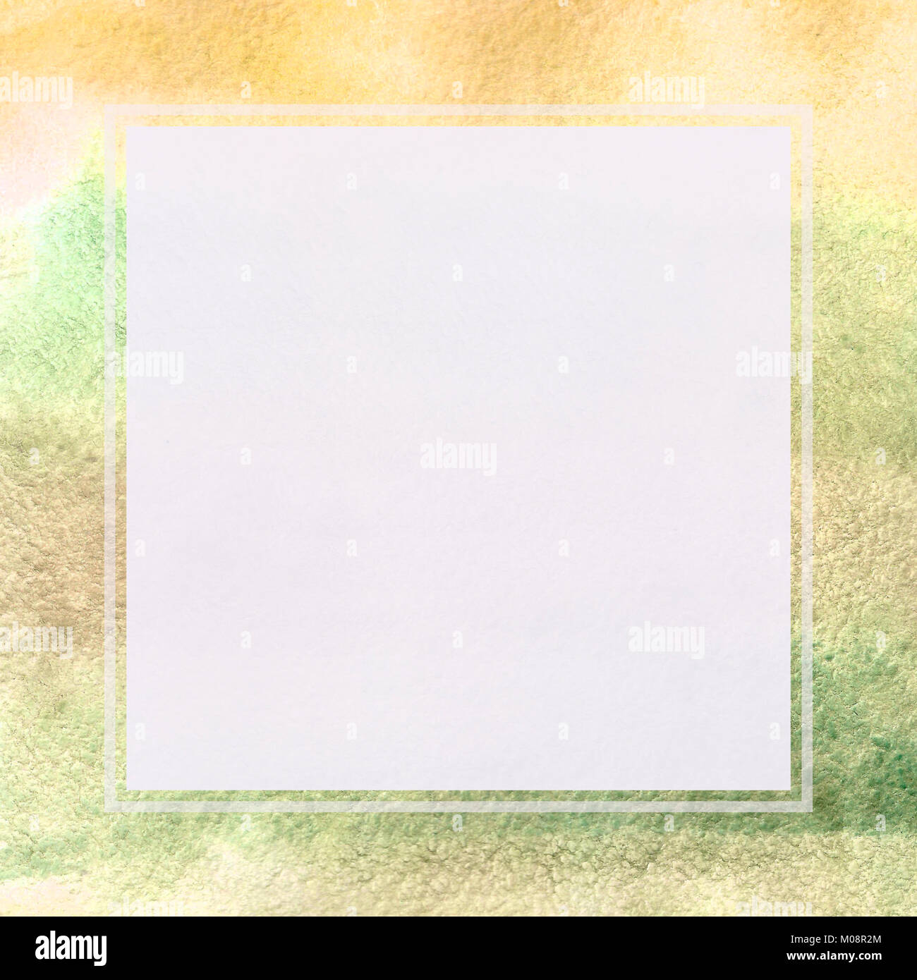 Square watercolor frame handmade. Abstract illustration of a frame ...