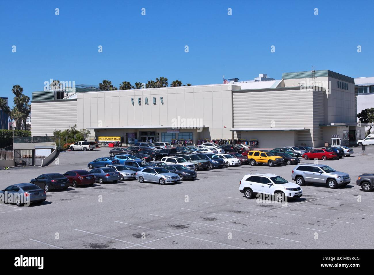 SANTA MONICA, UNITED STATES - APRIL 6, 2014: People visit Sears store ...