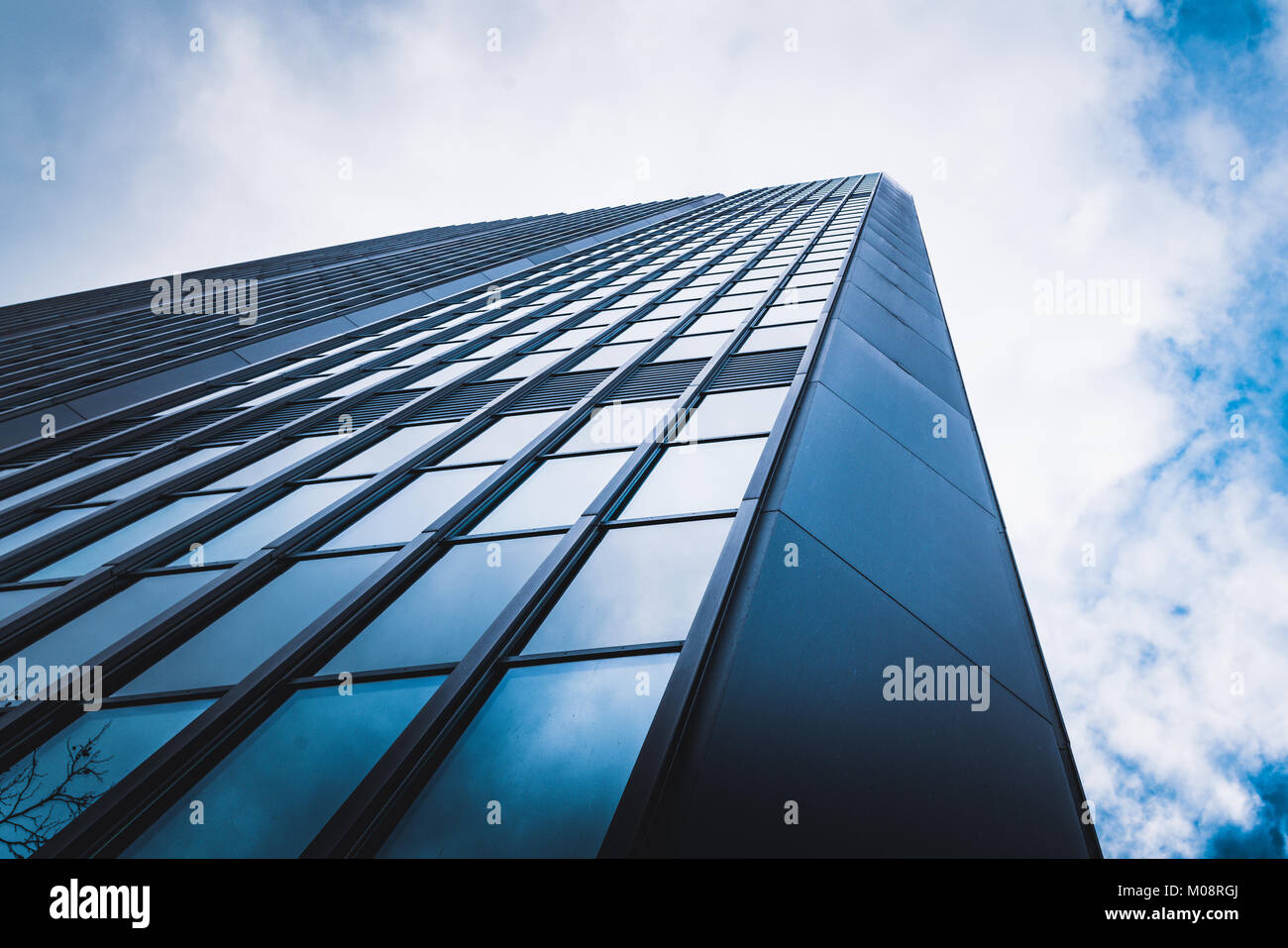 View of a modern glass skyscraper. modern office buildings Stock Photo ...