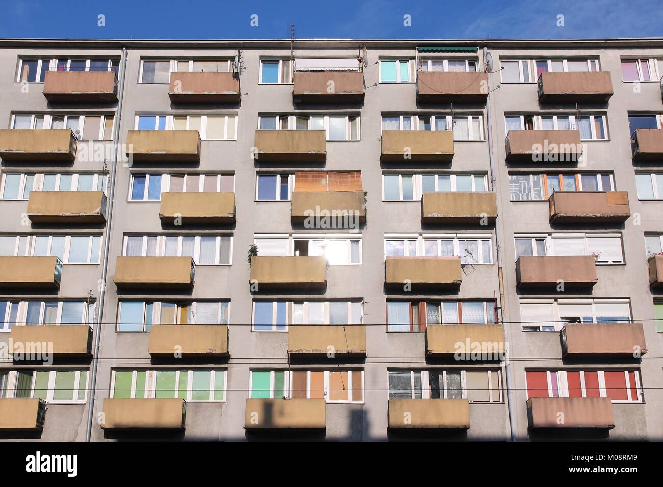 Wroclaw, Poland - city architecture. Generic communist apartment block ...