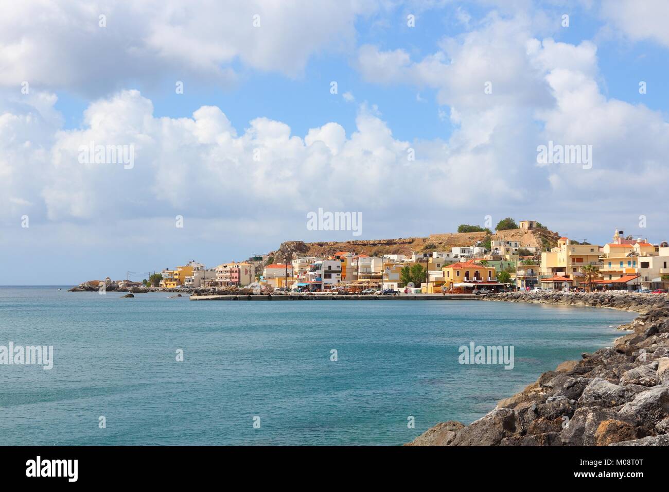 Paleochora, town on Crete island in Greece. Old town of Paleochora (or ...