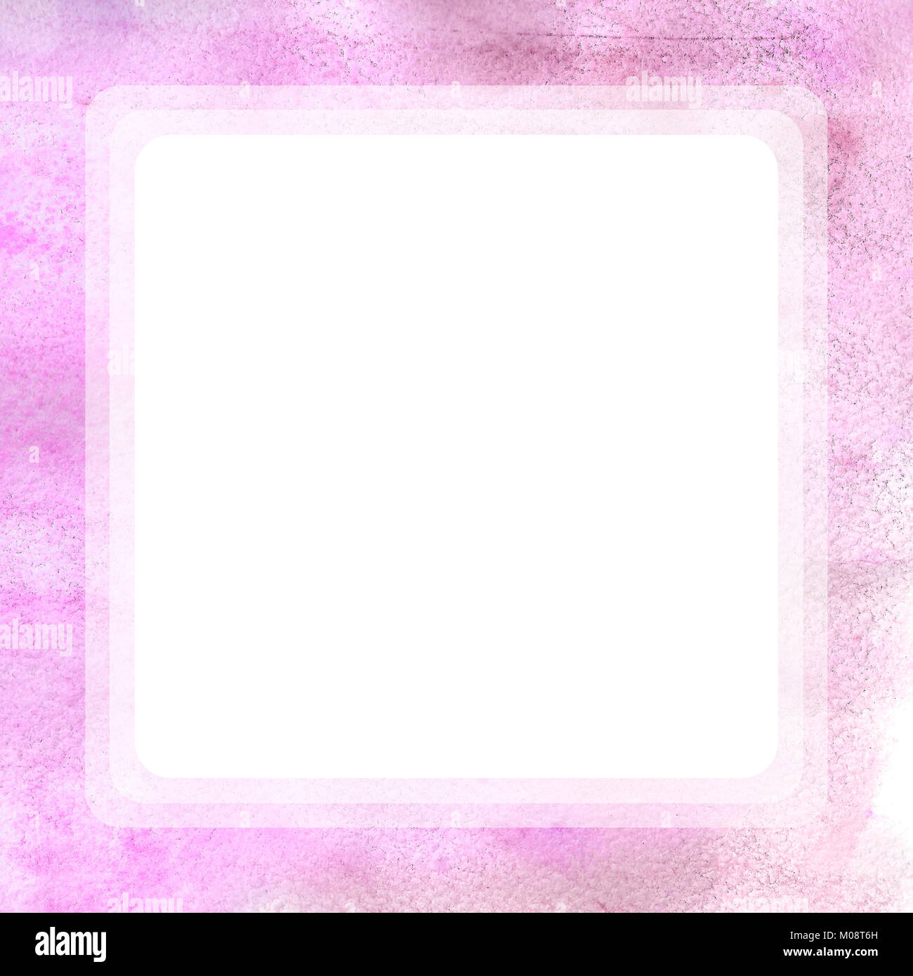 Square watercolor frame handmade. Abstract illustration of a frame ...