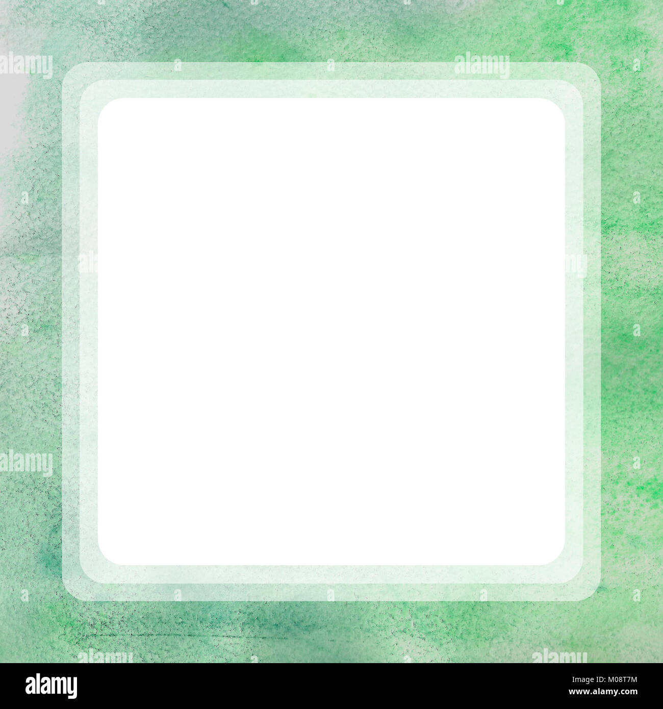 Square watercolor frame handmade. Abstract illustration of a frame ...