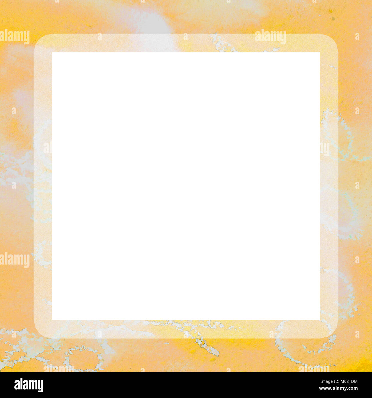 Square watercolor frame handmade. Abstract illustration of a frame ...