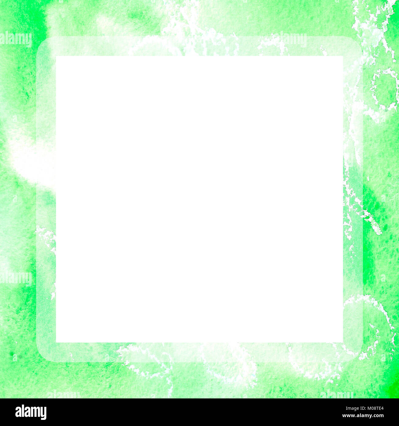 Square watercolor frame handmade. Abstract illustration of a frame ...