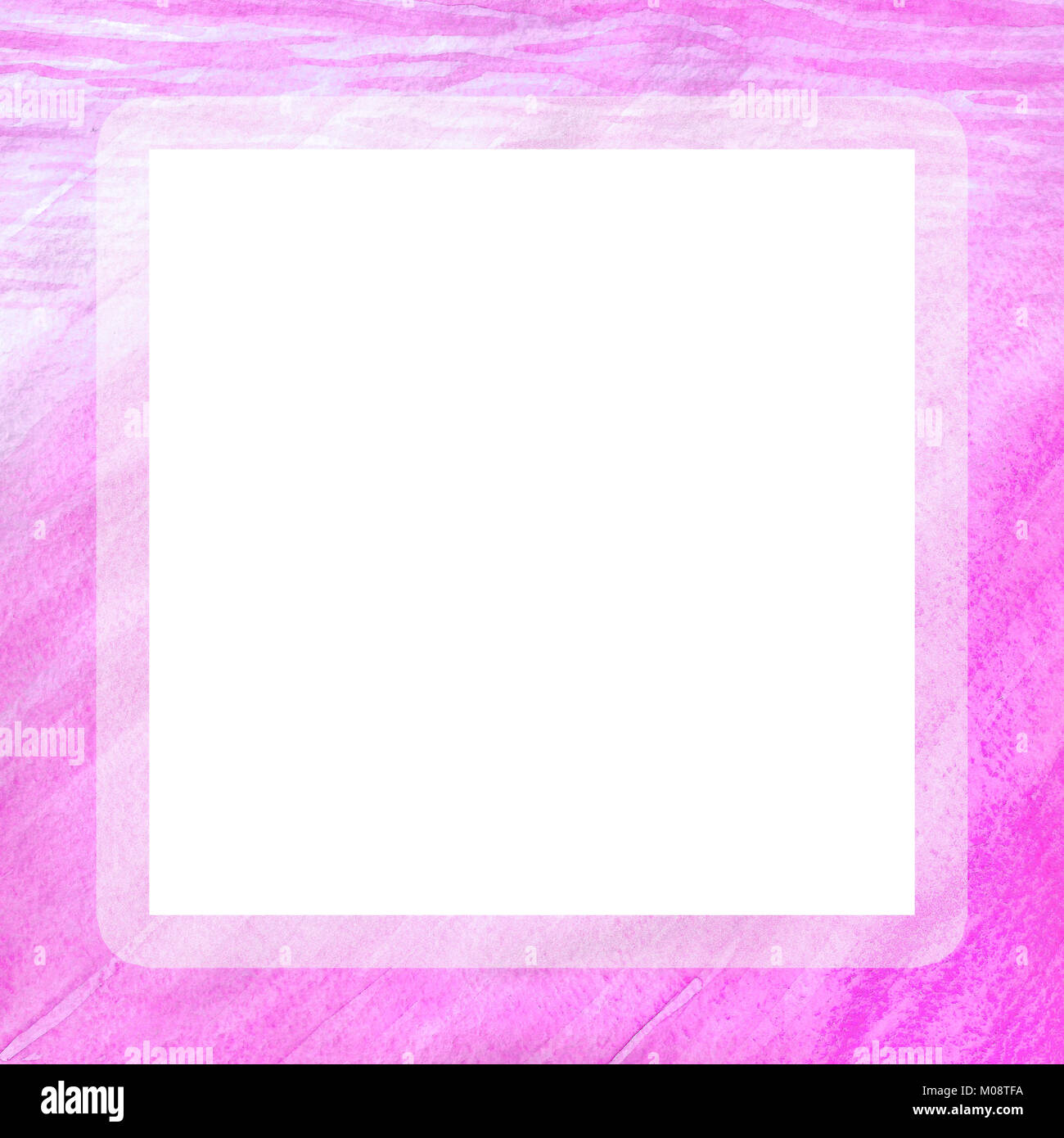 Square watercolor frame handmade. Abstract illustration of a frame ...