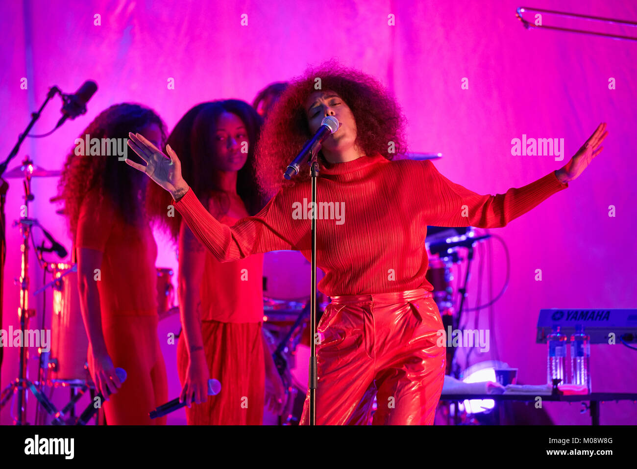 The American singer and songwriter Solange performs a live concert ...